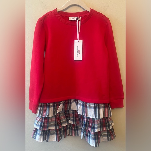 Vineyard Vines | Dresses | Nwt Vineyard Vines Girls Tiered Sweatshirt ...